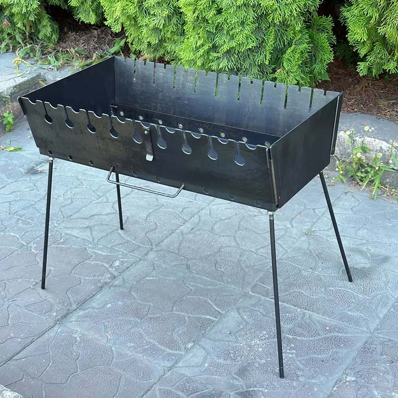 Мангал-чемодан переносной двухуровневый на 10 шампуров (2 мм) купить в ...