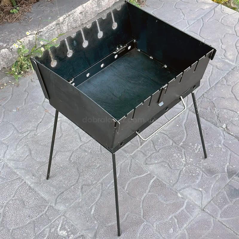 Мангал-чемодан переносной двухуровневый на 6 шампуров (2 мм) купить в ...